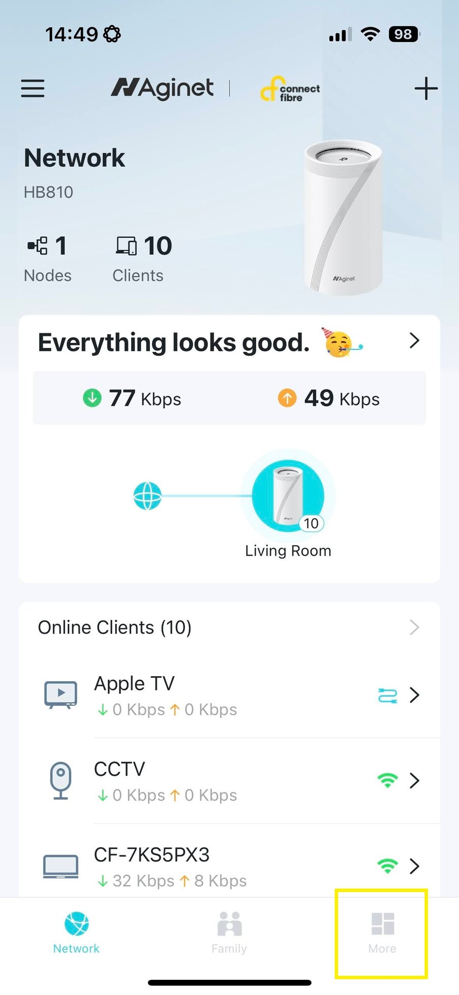 How to run a speedtest on the Aginet app (TP Link router)