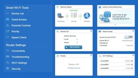 Logging into the Linksys Web interface.